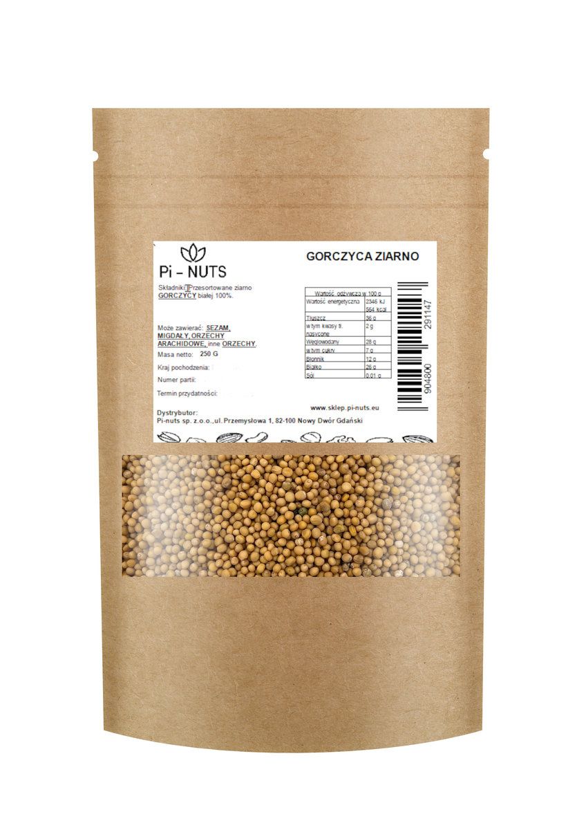 Gorczyca ziarno 250g - Pi-nuts | Sklep EMPIK.COM
