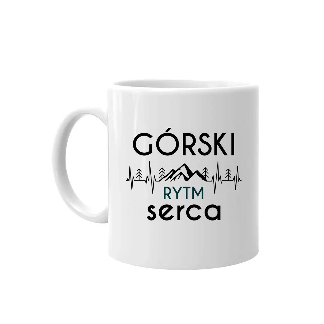 Górski rytm serca - kubek na prezent dla miłośnika gór - Koszulkowy ...