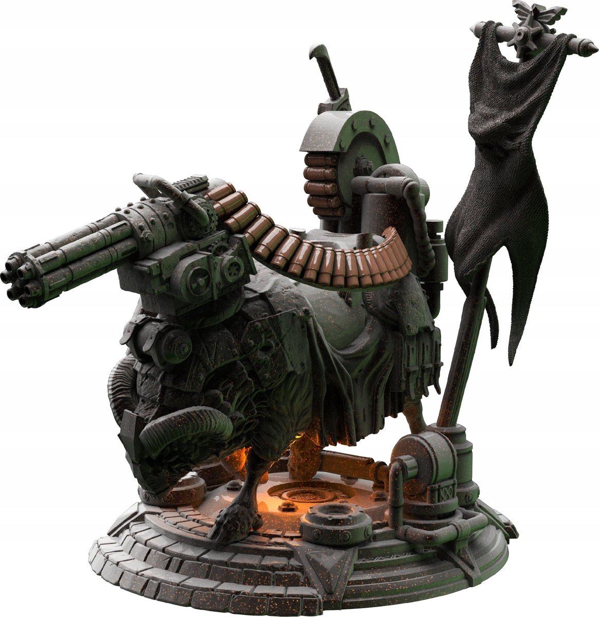 Gorty - Mech Turret Minigun Figurka 12k + Podstawa do DND D&D druk 3D ...