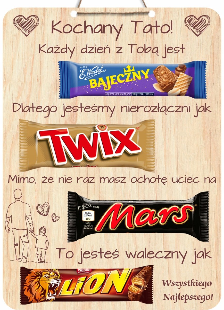 Gotowa Tabliczka Ze Słodyczami Prezent Dla Taty Słodycze Dzień Ojca ...