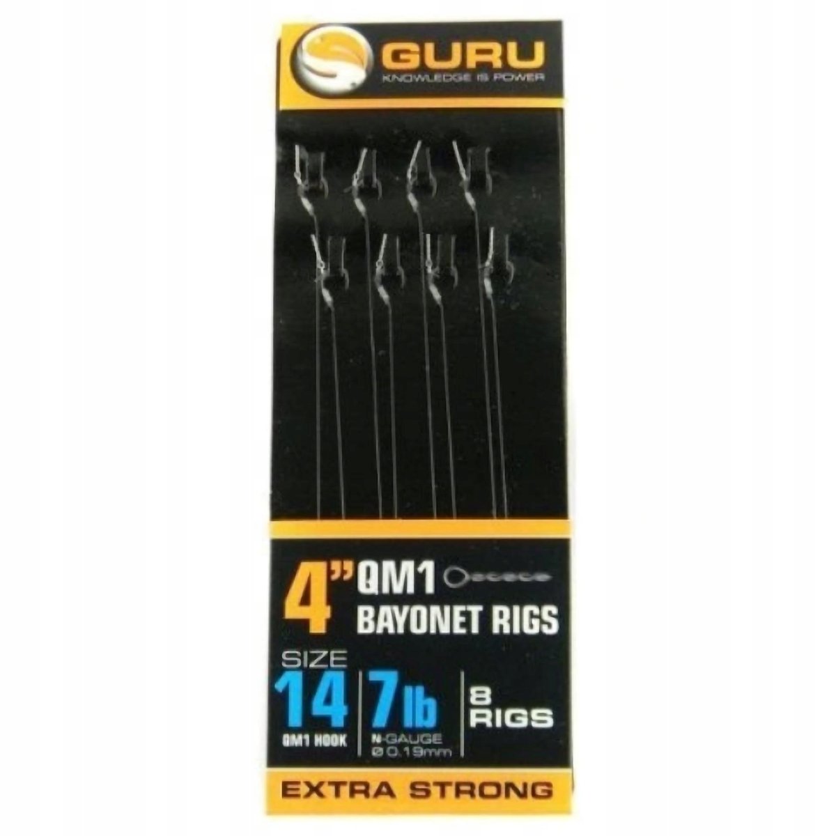 GOTOWE PRZYPONY GURU QM1 WITH BAYONET RIGS 10 CM 0.19 MM - 12 - Guru ...