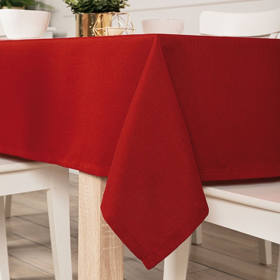 Gotowy Obrus Z Tkaniny Wodoodpornej O Fakturze Płótna, Wykończony ...