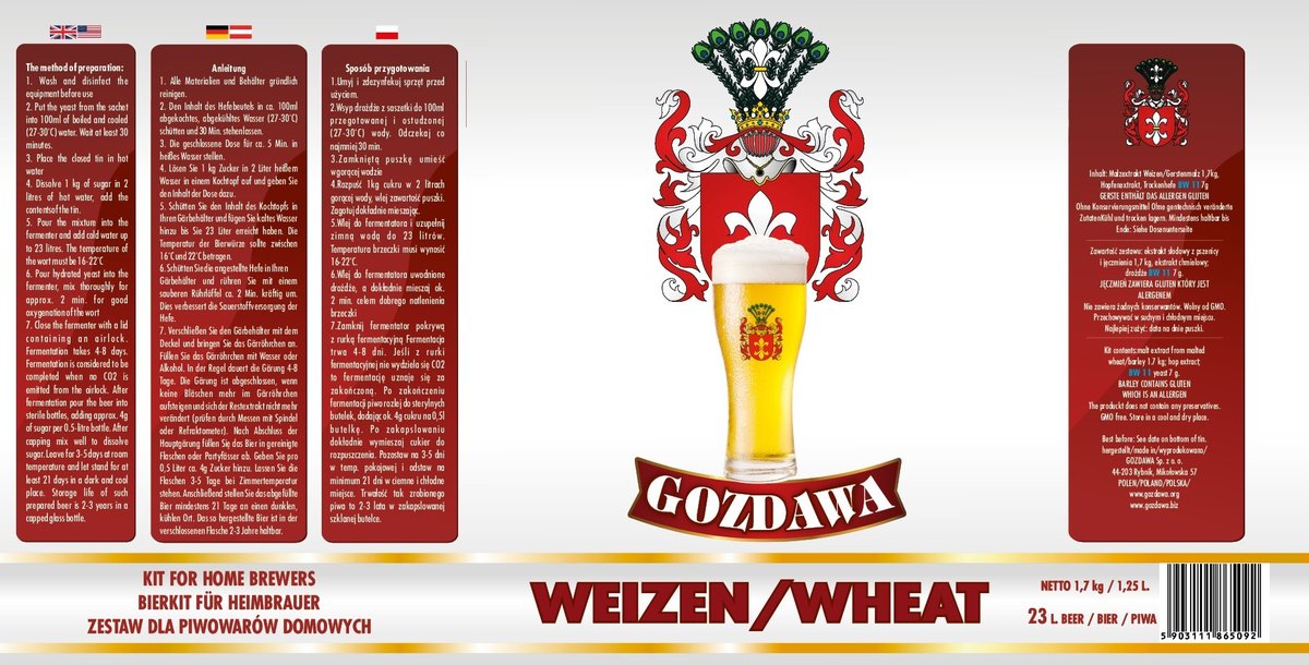 GOZDAWA PIWO DOMOWE 23L PSZENICZNE brewkit - Inna marka | Sklep EMPIK.COM