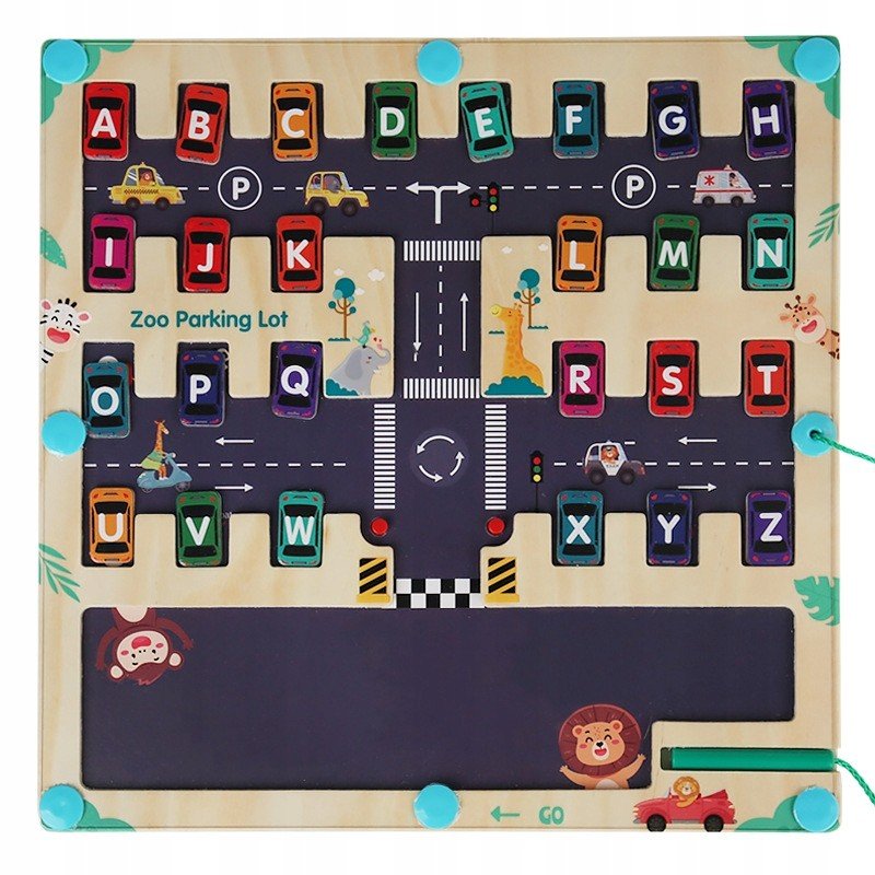 Gra Drewniany Labirynt Nauka Alfabetu i Nauka Angielskiego Dla Dzieci - Pan i Pani Gadżet ...
