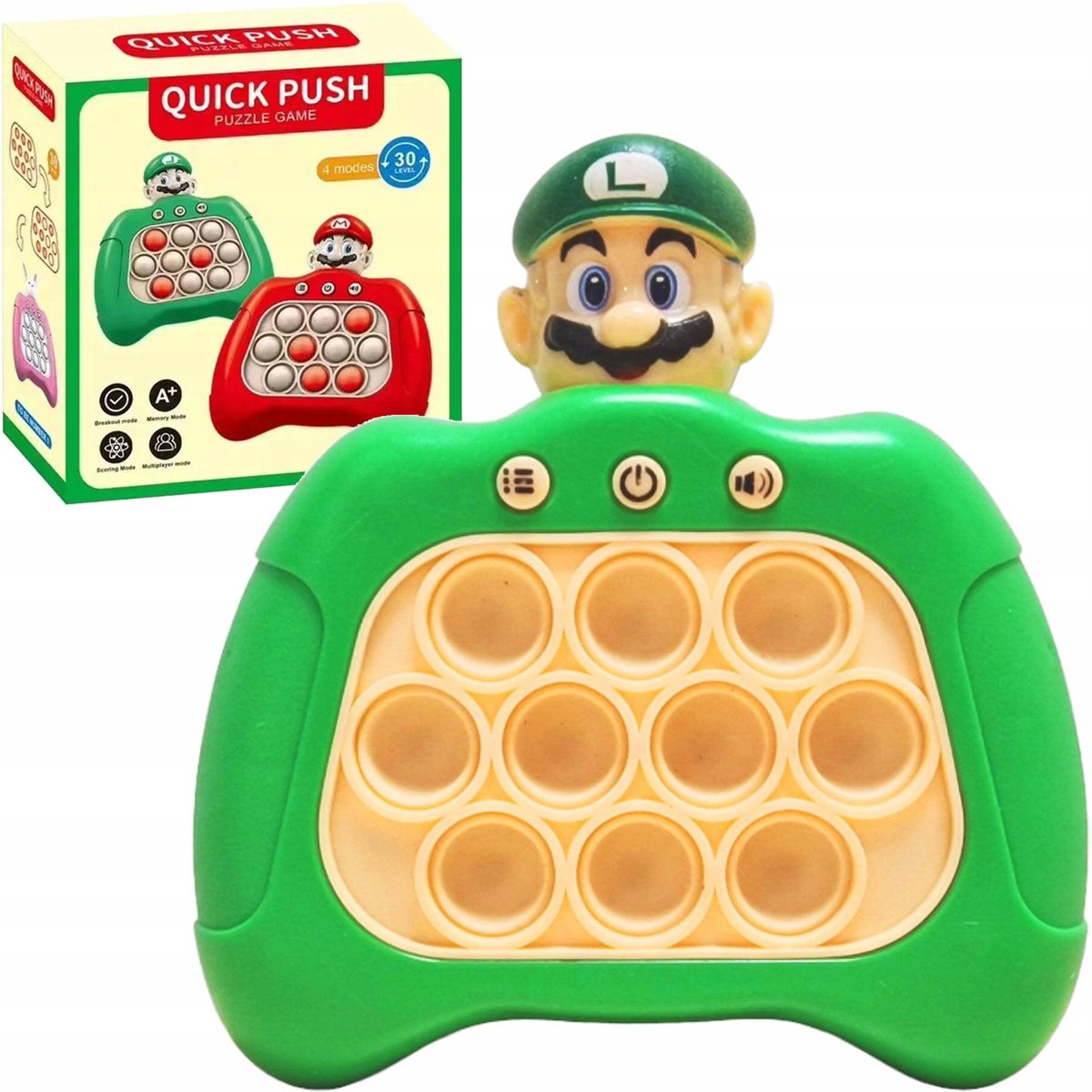 Gra Elektroniczna Zręcznościowa Pop It Konsola Push Super Mario Luigi ...