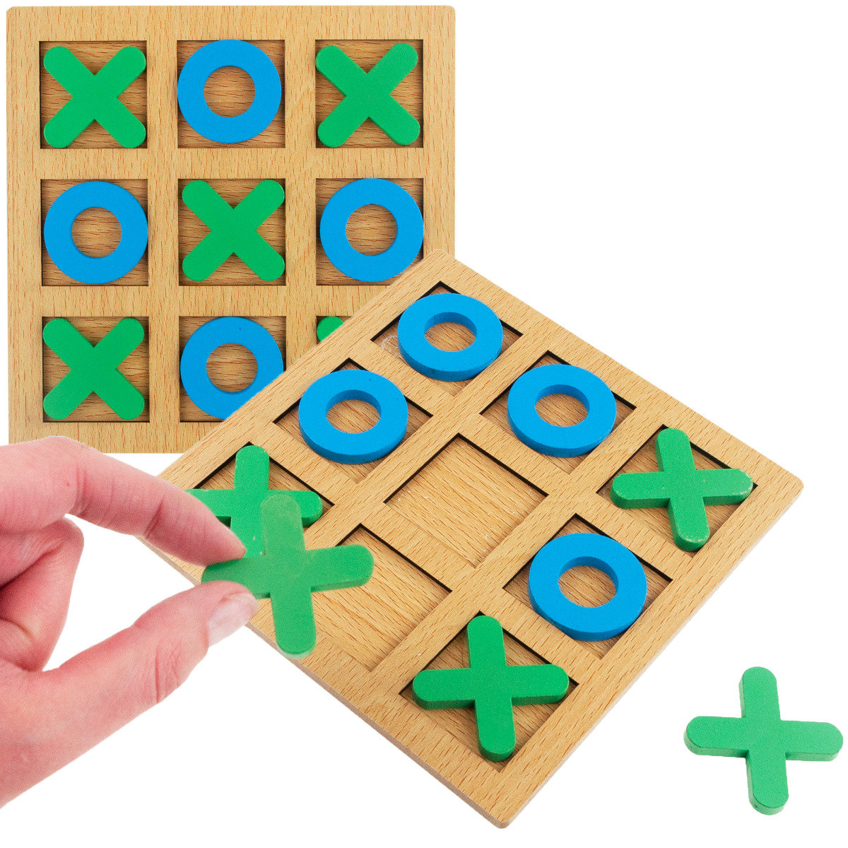Gra Kółko I Krzyżyk Drewniana Dla Dzieci Logiczna Edukacyjna Podróżna - MARTOM | Sklep EMPIK.COM