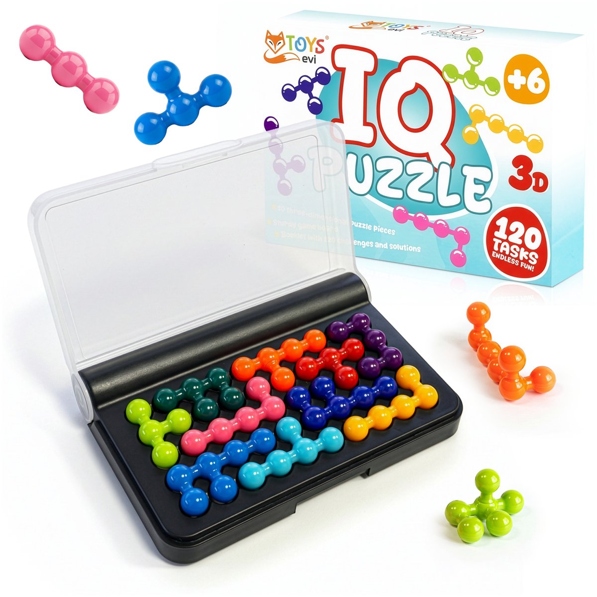 GRA LOGICZNA ŁAMIGŁÓWKA IQ PUZZLE UKŁADANKA 6+ PLANSZOWA PODRÓŻNA 120 ...