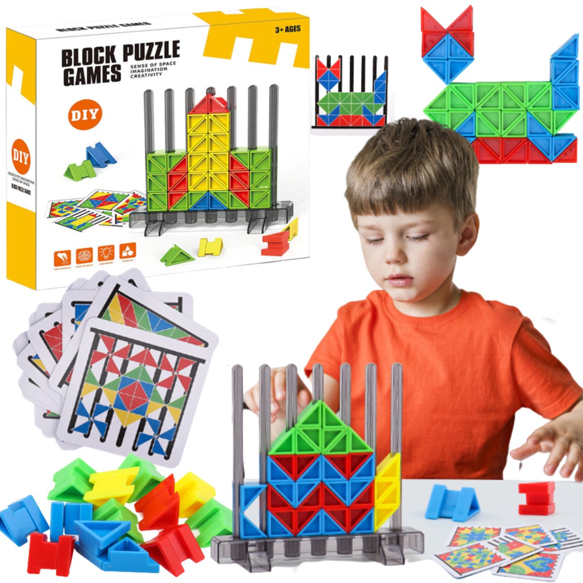 Gra Logiczna Układanka Klocki Nauka Pamięci Logiki - Inna marka | Sklep ...