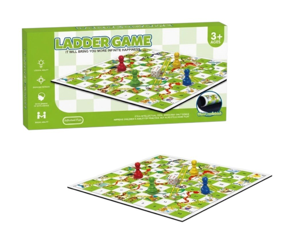 GRA PLANSZOWA WĘŻE I DRABINY LADDER GAME ZABAWKA DLA DZIECI 3+ - Inna ...