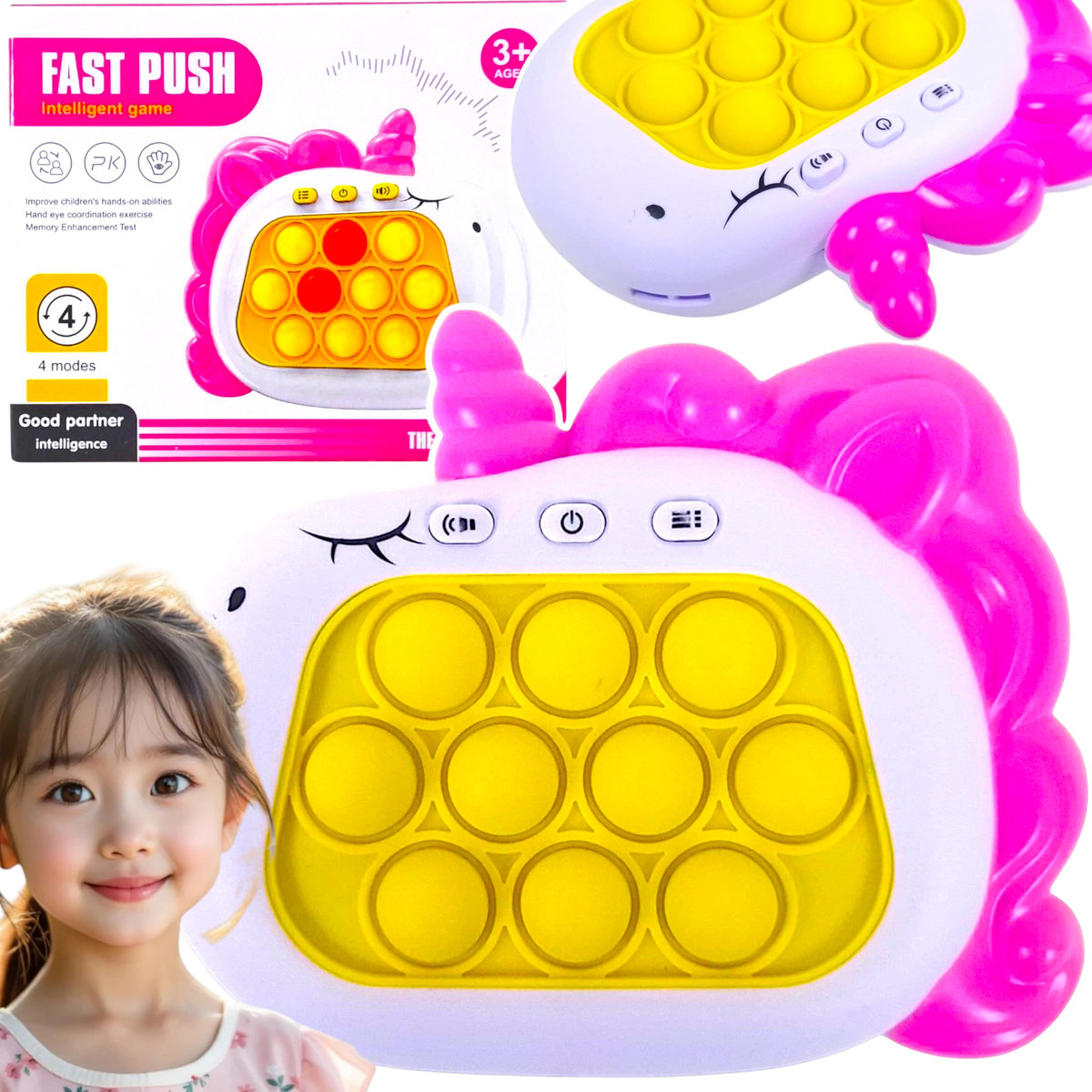 GRA POP IT DLA DZIEWCZYNKI ZRĘCZNOŚCIOWA QUICK PUSH GAME JEDNOROŻEC ...