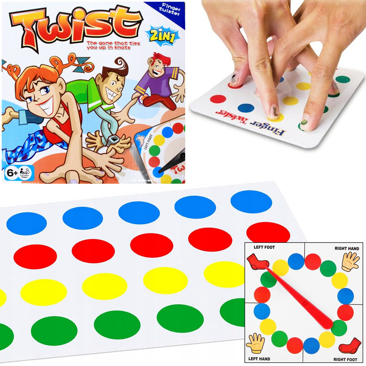Gra Twister 2W1 Mata + Twister Na Palce - Trifox | Sklep EMPIK.COM