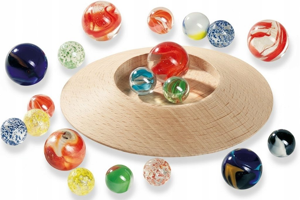 GRA W KULKI GRA ZRĘCZNOŚCIOWA SZKLANE KULKI SZCZLAKI MARBLES 31 KULEK ...