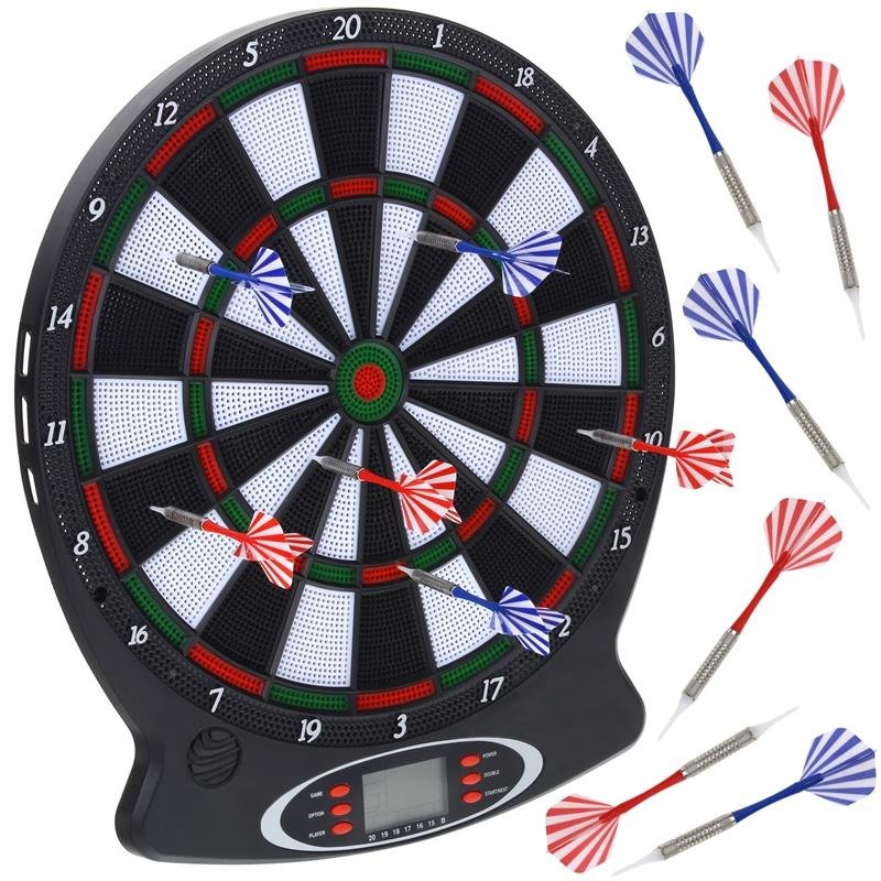 Gra Zręcznościowa Elektroniczna Dart Tarcza Tablica do Gry Rzutki Lotki ...