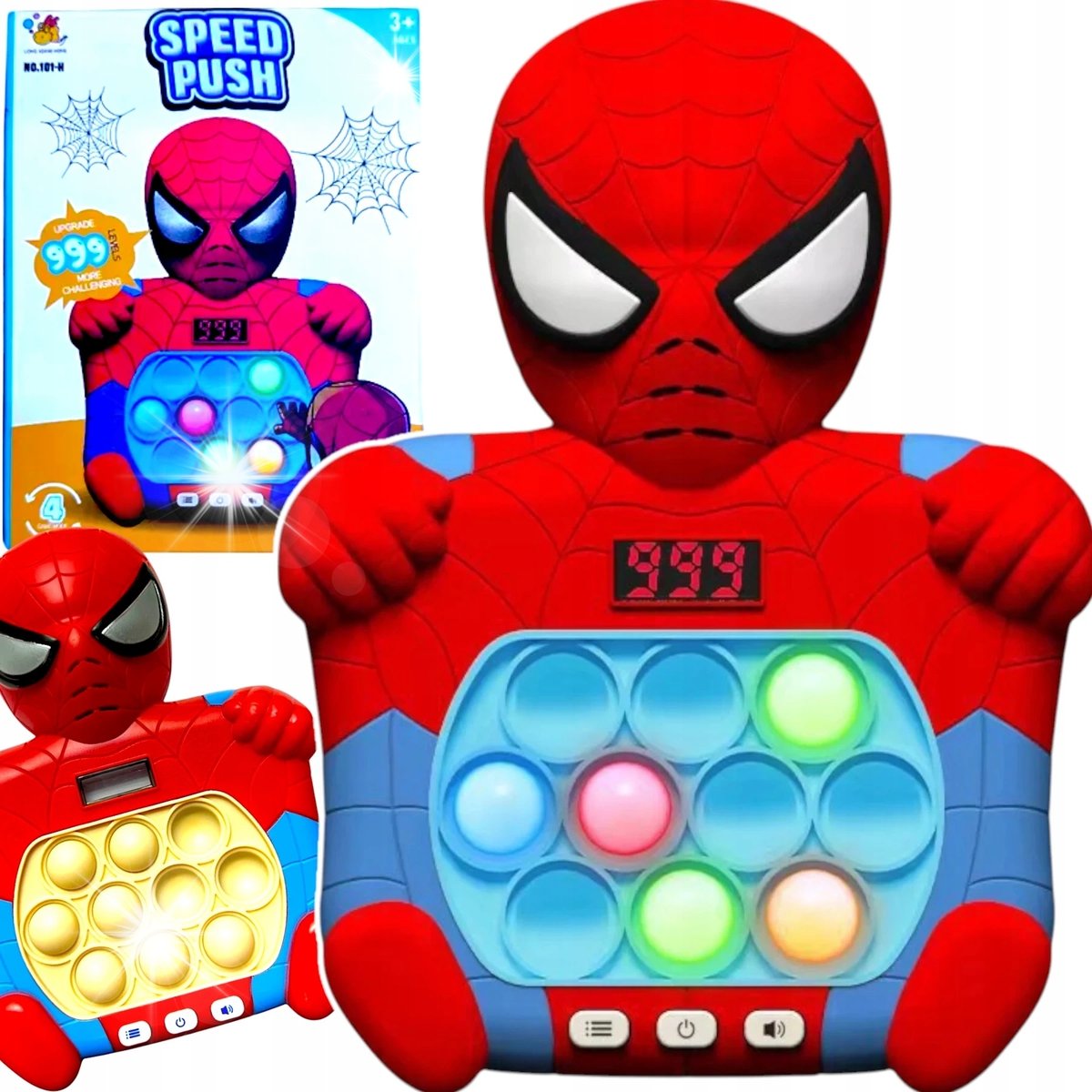 GRA ZRĘCZNOŚCIOWA KONSOLA QUICK PUSH POP IT SPIDERMAN ANTYSTRESOWA ...