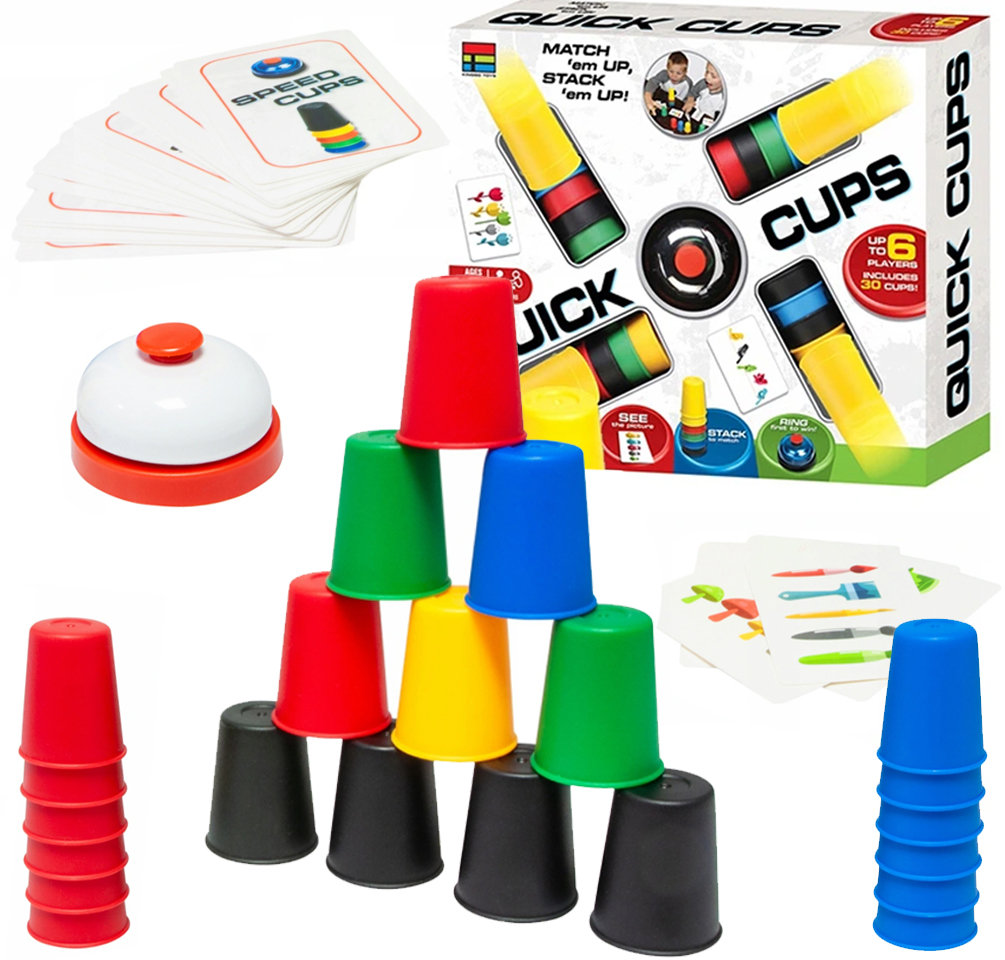 Gra zręcznościowa Quick Cups - Kubeczki i Karty Układanka Y287 - Stator ...