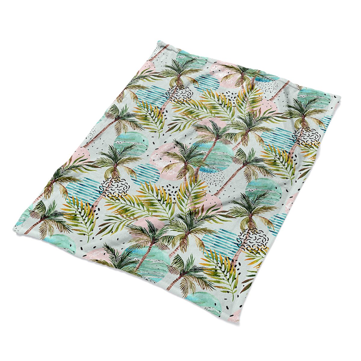 Grafika kocyk na fotel Hawaje palmy do wnętrz wzór, Fabricsy - Fabricsy ...