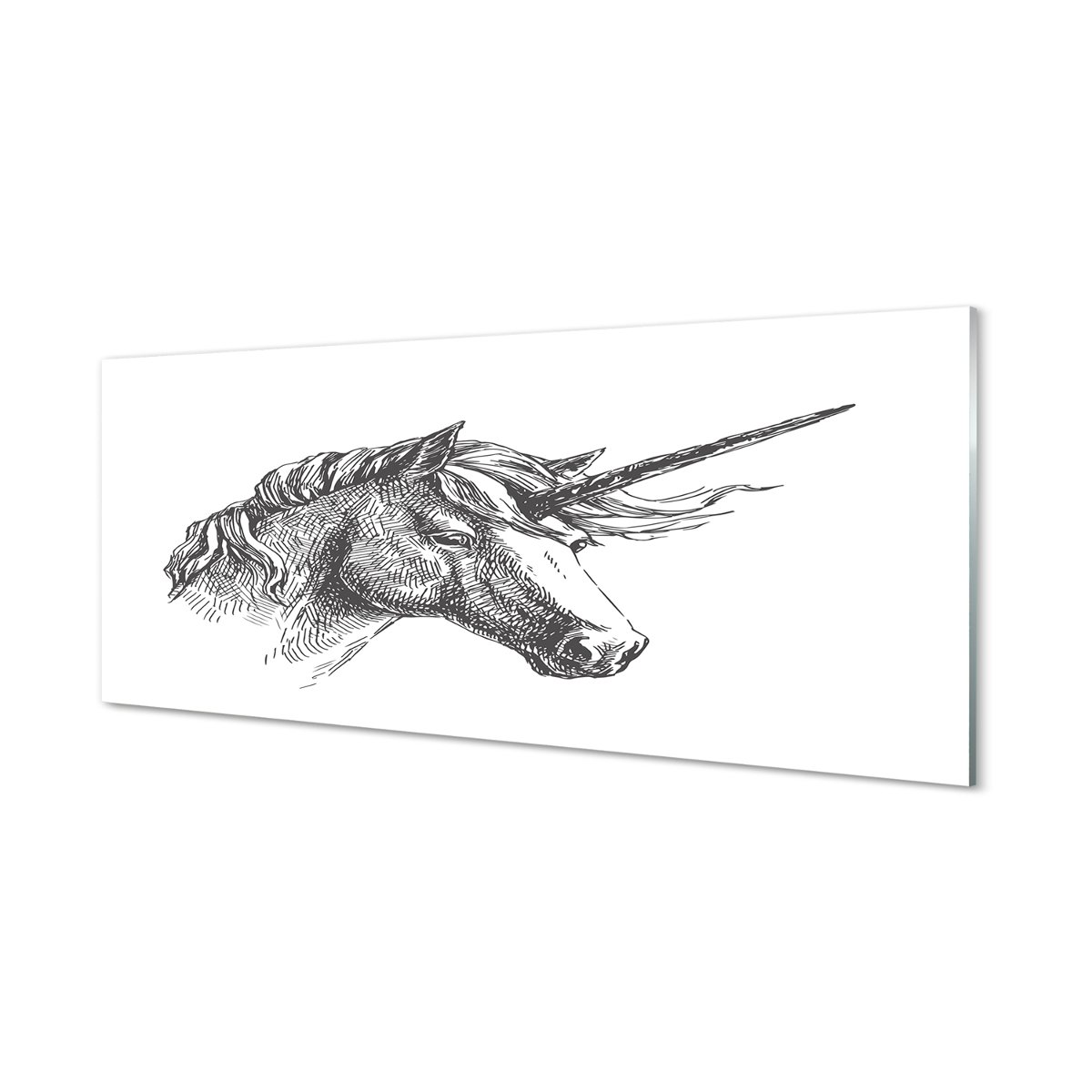 Grafika obraz na szkle TULUP Rysunkowy jednorożec 125x50 cm - Tulup ...