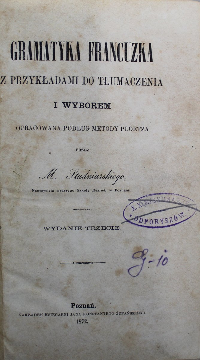 Gramatyka Francuzka z przykładami do tłumaczenia i wyborem opracowania ...