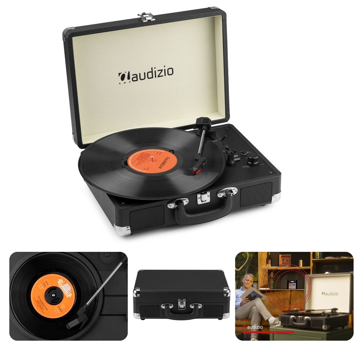 Gramofon w Walizce z BT In/Out RP116BK Audizio czarny - Audizio | Sklep EMPIK.COM