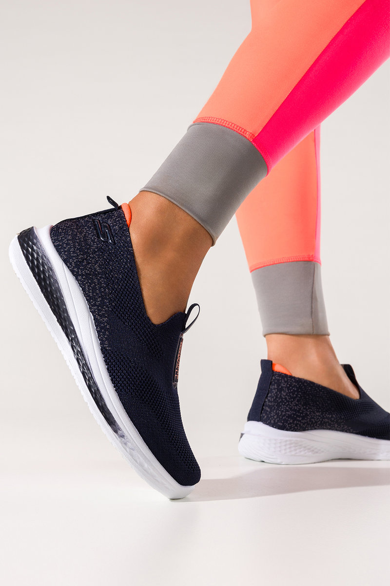 Granatowe Sneakersy Damskie Buty Sportowe Slip On Na Fitness Z ...