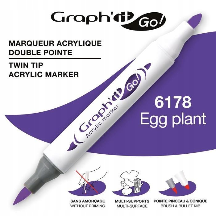 GRAPH'IT GO ESSENTIAL Marker akrylowy Egg Plant 6178 - inna (Inny ...