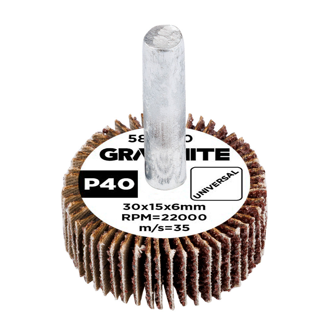 GRAPHITE, Ściernica listkowa trzpieniowa 30 x 15 x 6 mm, P40, 58T400 ...
