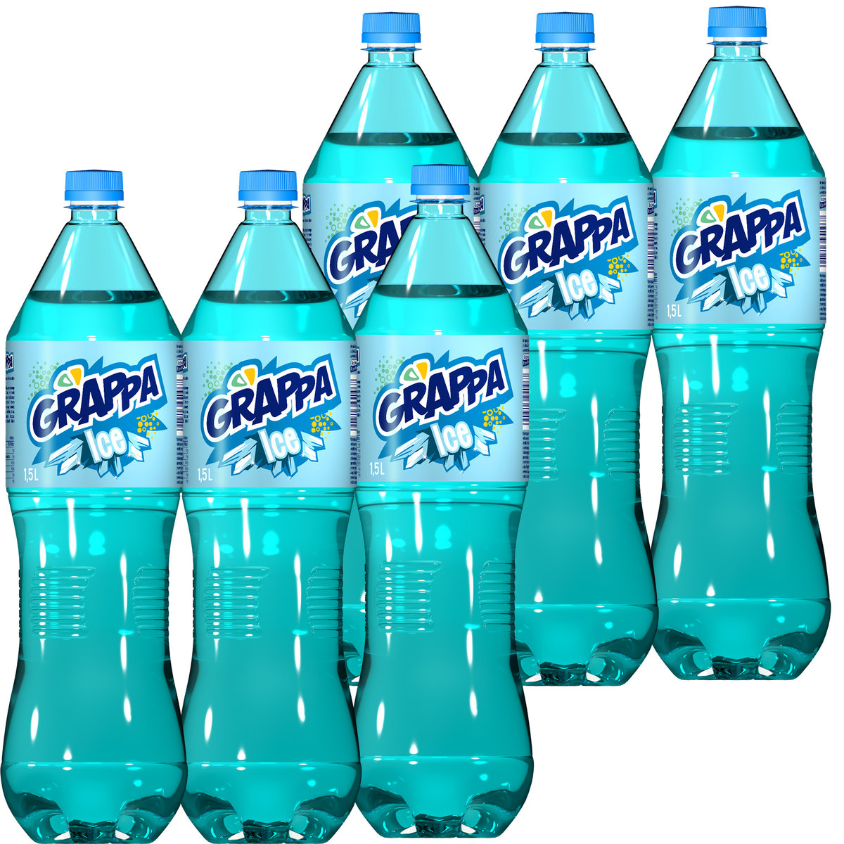 Grappa Ice Napój gazowany o smaku cukierka lodowego 1,5 l x 6 sztuk ...