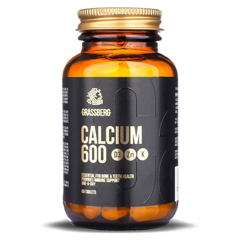 Grassberg Calcium 600 D3 Zn KSuplement diety, 60Tabs | Sklep EMPIK.COM