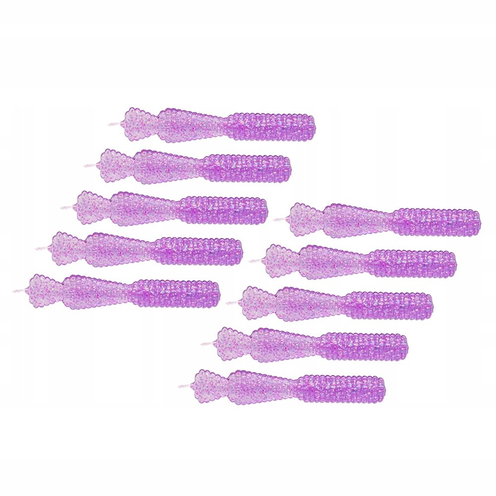 Great Fish GF2 Leech Glitter Light Purple Shrimp Scent 60mm 1.8g 10szt ...