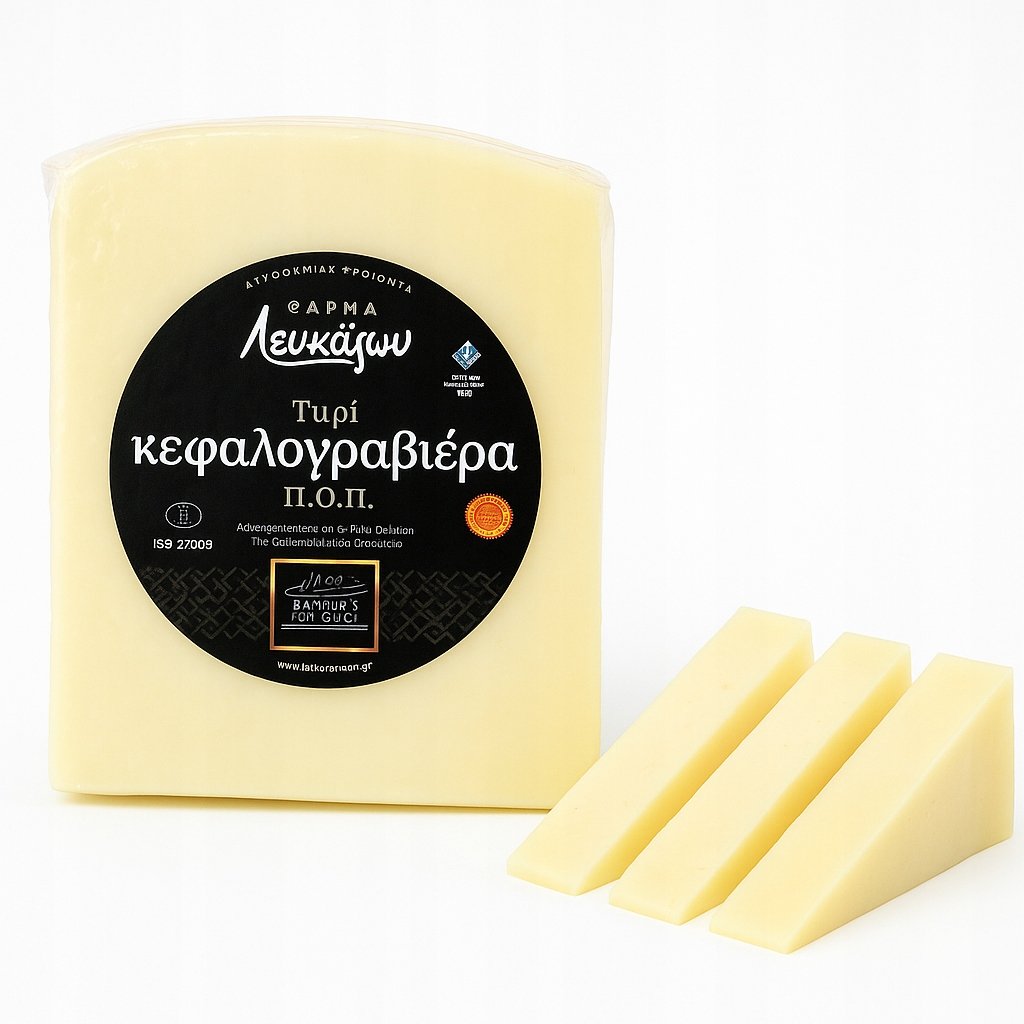 Grecki ser Kefalograviera PDO LEFKARA KOZANI idealny do saganaki 100% ...