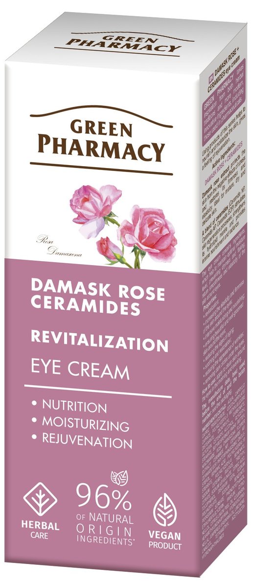 GREEN PHARMACY RÓŻA DAMASCEŃSKA + CERAMIDY REWITALIZUJĄCY KREM POD OCZY ...