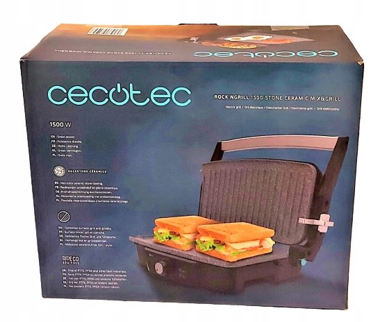 Grill elektryczny Cecotec Rock'nGrill 1500 Stone Ceramic Mix & Grill ...