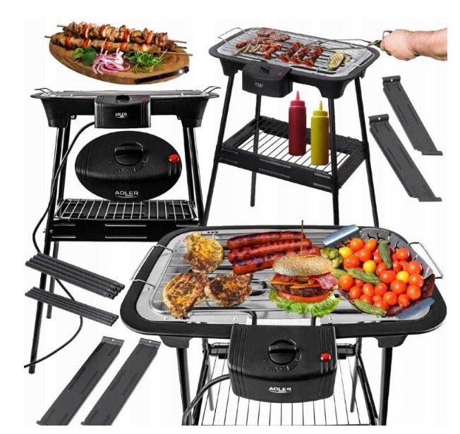 Grill Elektryczny Do Domu Ogrodu Tarasu 2400W - Rabino | AGD Sklep ...