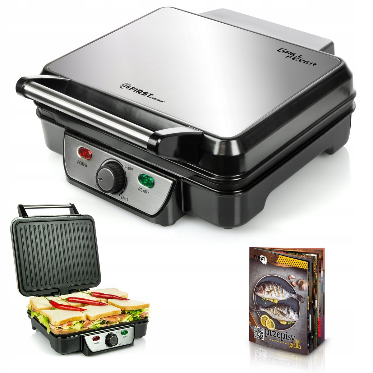 Grill elektryczny składany First Austria 1800W - First Austria | AGD ...