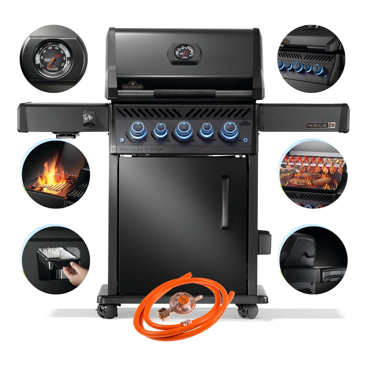 Grill Gazowy Napoleon Phantom Rogue 425 Model 2025 Czarny Sizzle Zone ...