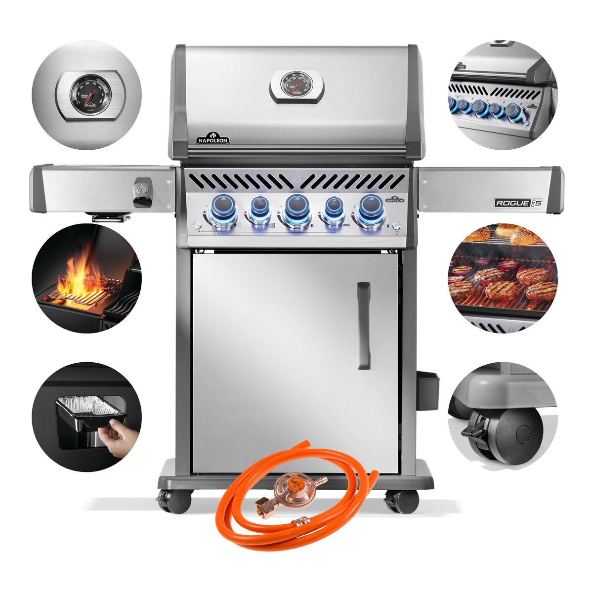 Grill Gazowy Napoleon Rogue Pro-S 425 Model 2025 Ruszty Stal Nierdzewna ...