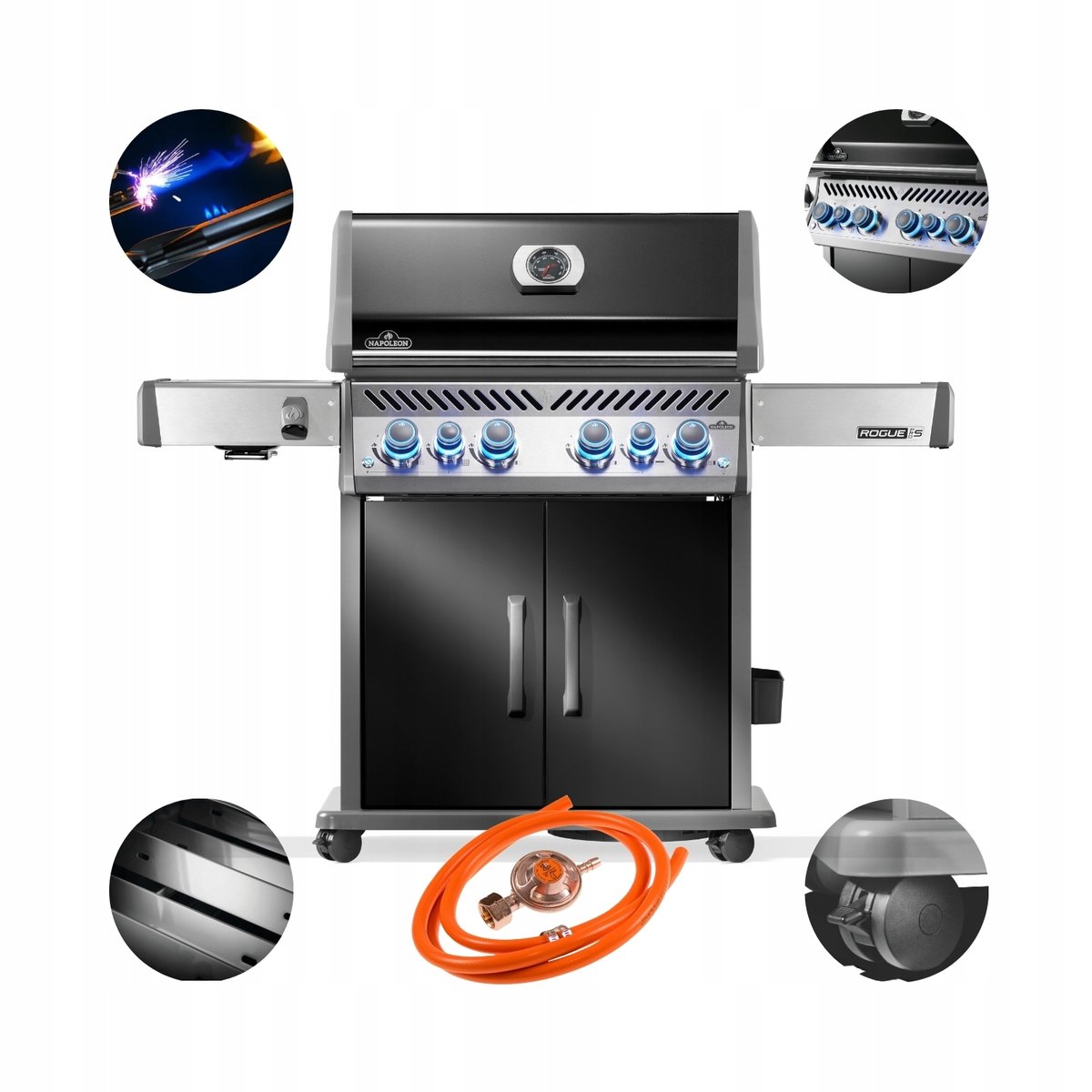 Grill Gazowy Ogrodowy Napoleon Rogue Pro-S 525 Rsib Model 2025 Czarny ...