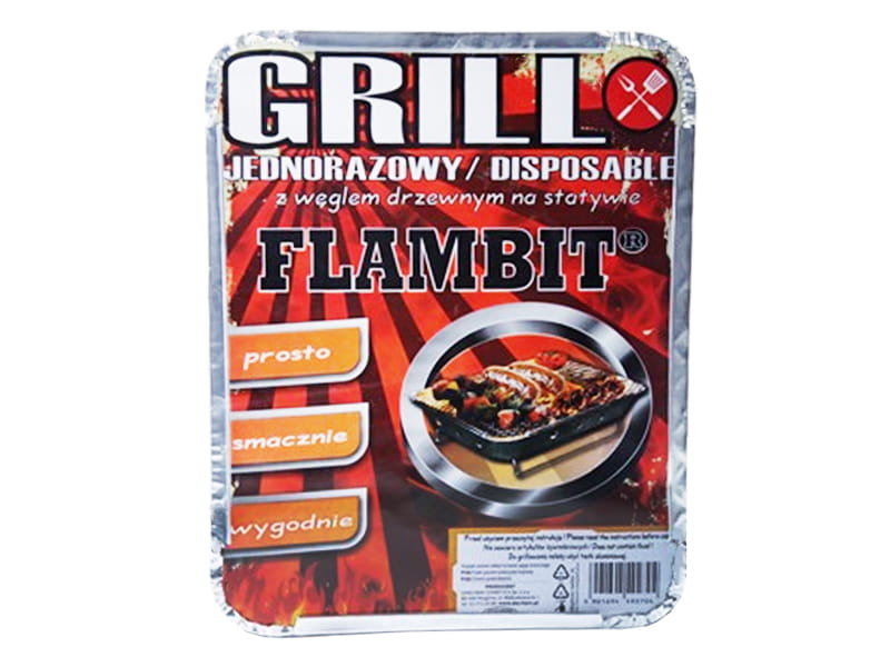 Grill jednorazowy z węglem drzewnym Grill jednorazowy FLAMBIT - Flambit ...