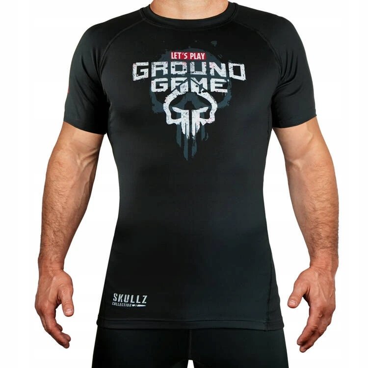 Ground Game Rashguard Męski krótki rękaw Skullz L - Ground Game | Sport ...