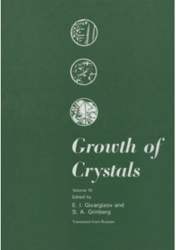 Growth of Crystals Volume 19 - Opracowanie zbiorowe | Książka w Empik