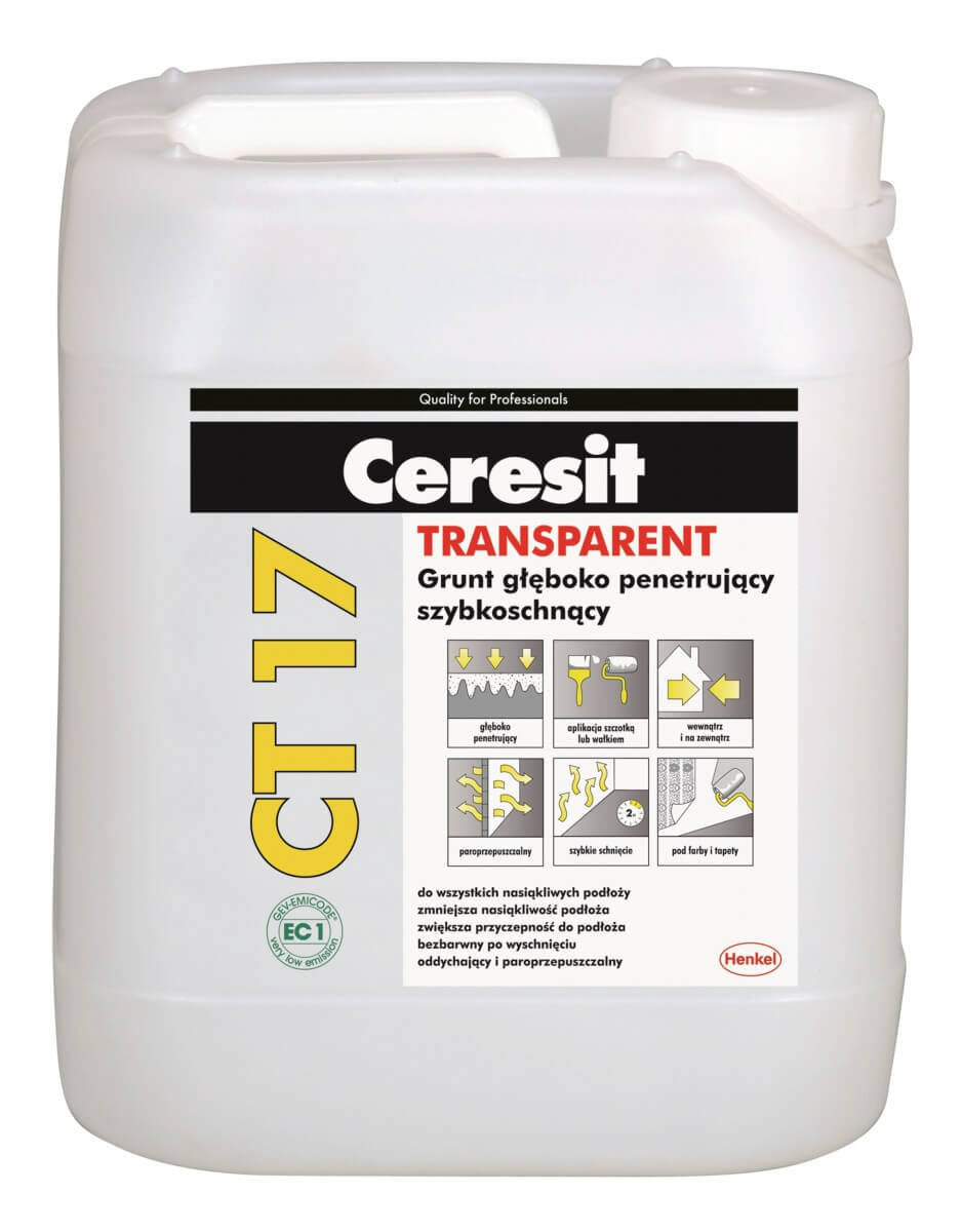 Grunt Głęboko Penetrujący Bezrozpuszczalnikowy CT 17 5 l - Ceresit | Sklep EMPIK.COM