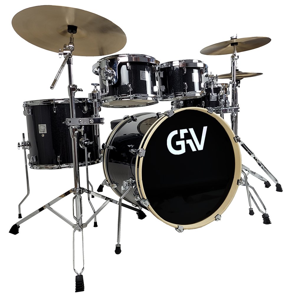 GRV Square Rock Drum Set (BK) + Cymbals Set B20 - GRV | Muzyka Sklep ...