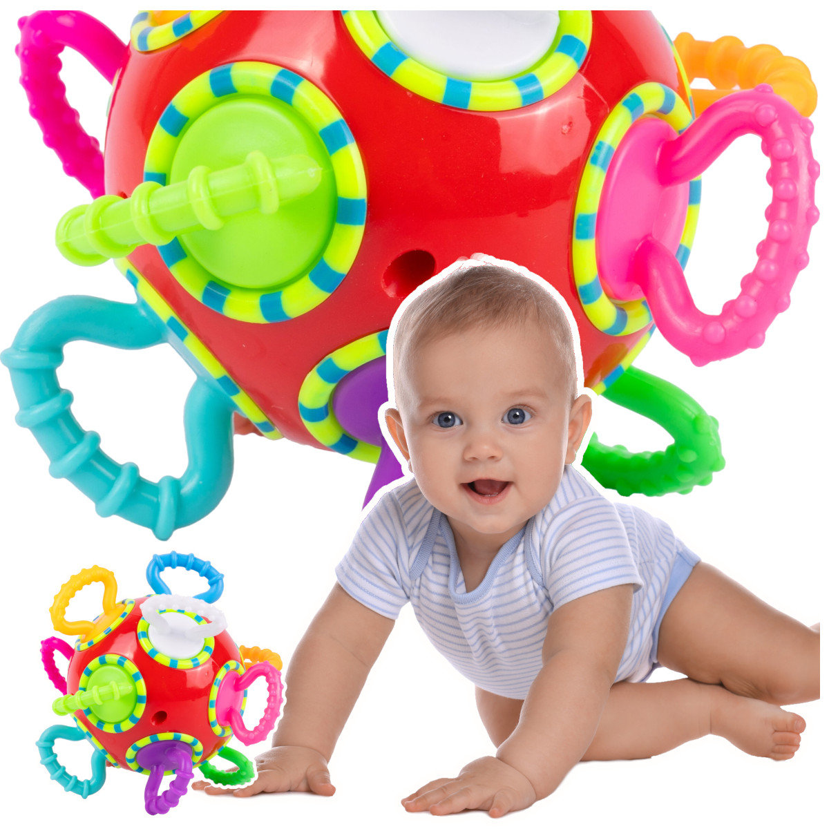 Grzechotka Gryzak Kula na Ząbkowanie Sensoryczna Y316 - Stator | Sklep EMPIK.COM