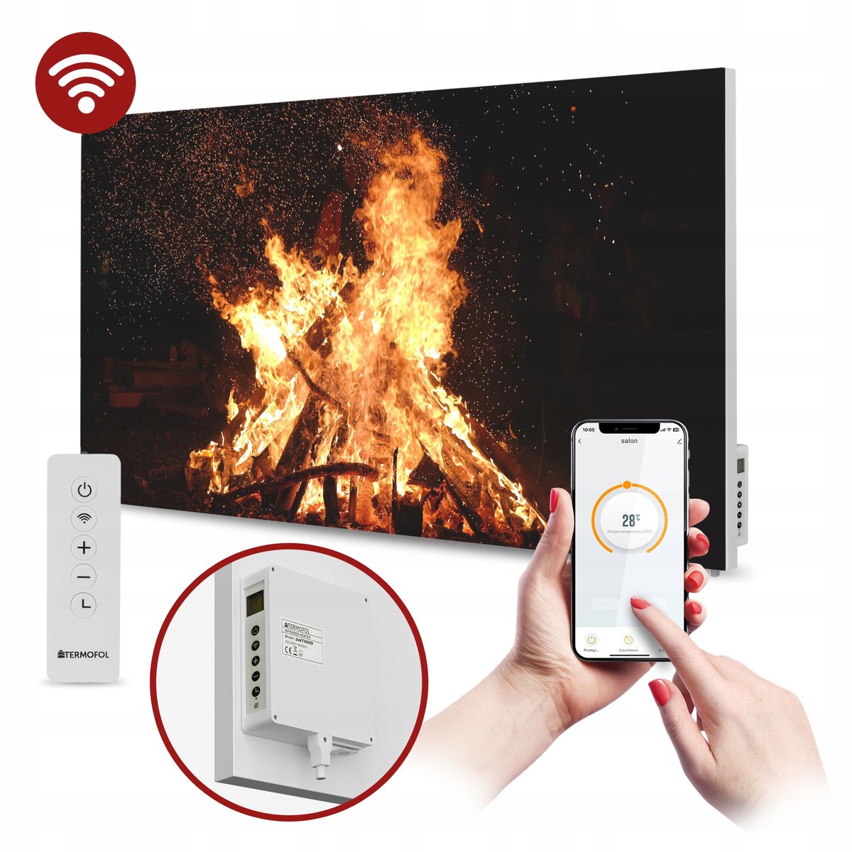 GRZEJNIK z nadrukiem podczerwień 700W 120x60cmWiFi - TERMOFOL | Sklep ...