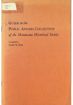 Guide to the Public Affairs Collection of the Minnesota Historical ...
