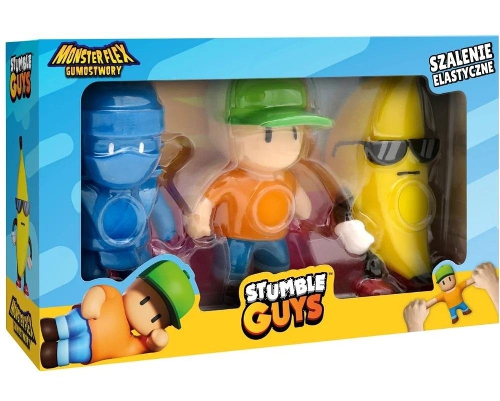Gumostwory Stumble Guys 3 pack Mr Stumble + Dynamitron + Banana Guy ...