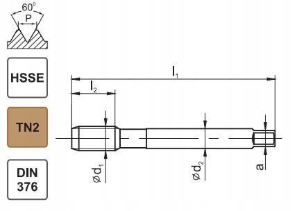 GWINTOWNIK M10 DIN-376B (6H) HSSE TN 800X - FANAR | Sklep EMPIK.COM