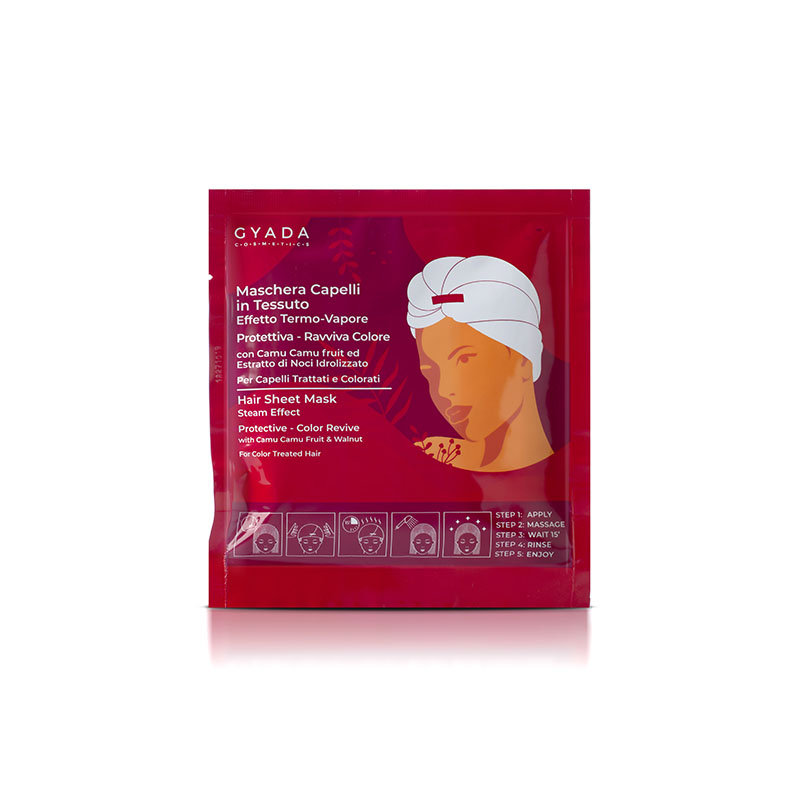 Gyada, Kuracja w Płachcie Do Włosów Ochronna, 60 ml, HAIR SHEET MASK ...