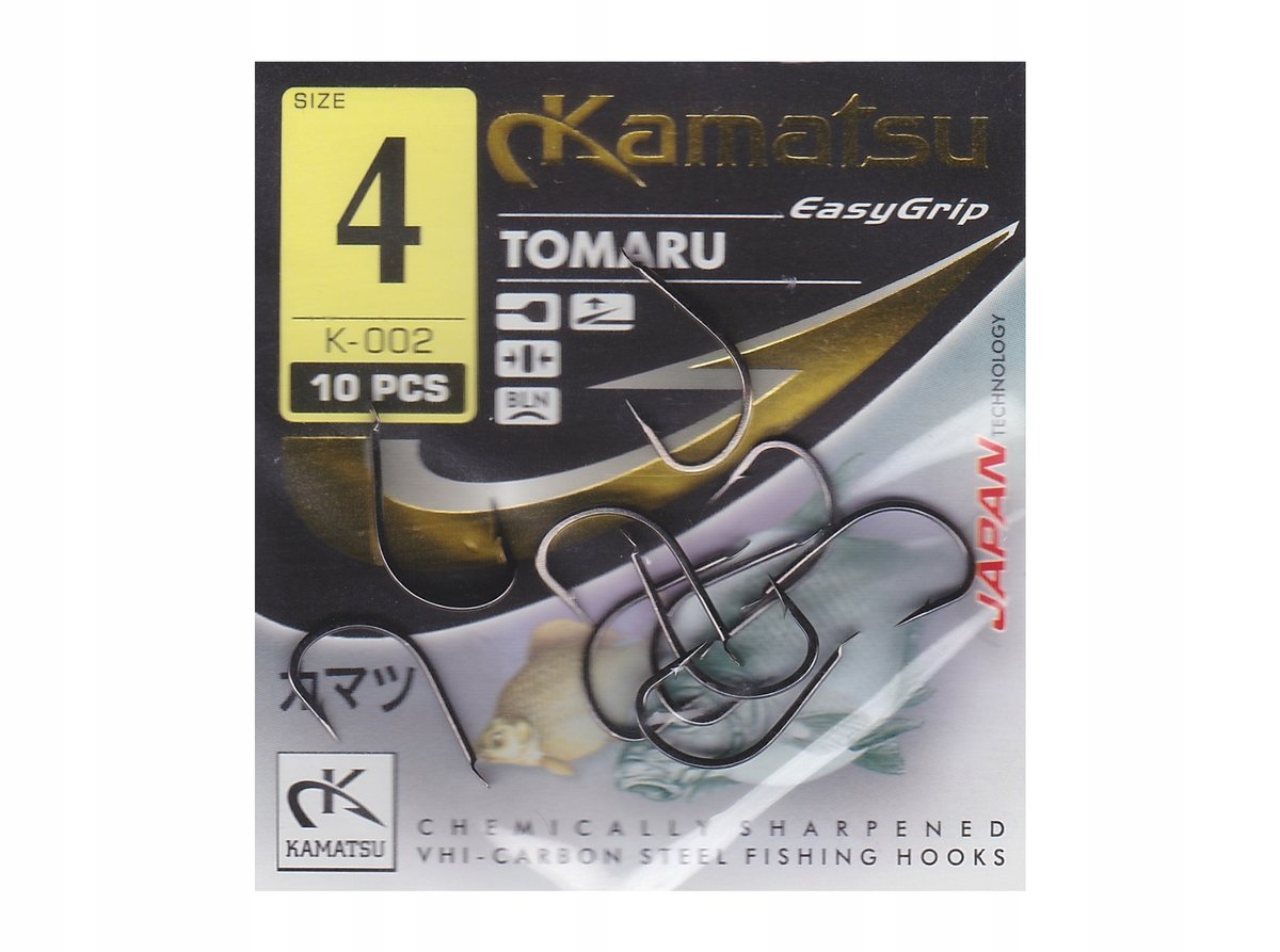 Haczyki KAMATSU Japan - TOMARU Black - Kółko nr 4 - Konger | Sport ...