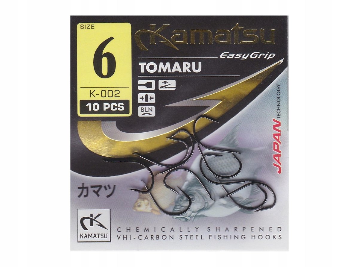 Haczyki KAMATSU Japan - TOMARU Black - Kółko nr 6 - Konger | Sport ...